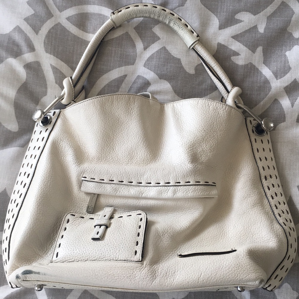 Ivory Leather Bcbg Purse - Gem